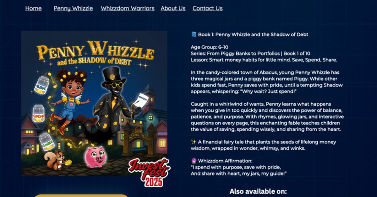 📘 Penny Whizzle and the Shadow of Debt (Ages 4–8) Lesson: Smart money ...